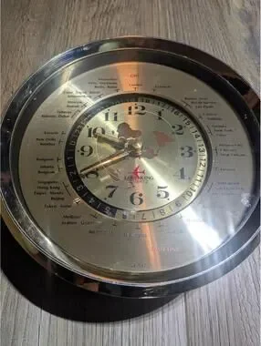 Wall Decor | Vintage 197s1980s Gmt Lucite Table Mantle World Clock ...
